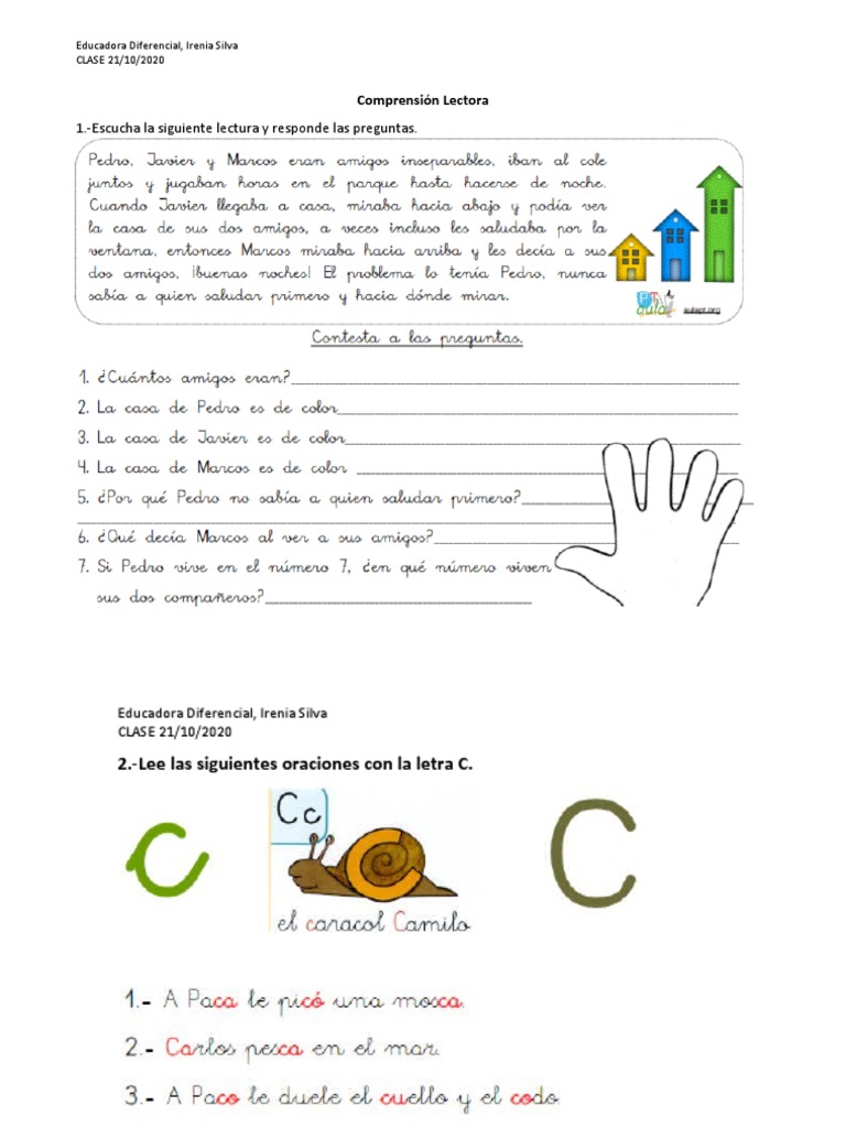 Actividad de La Letra C. | PDF
