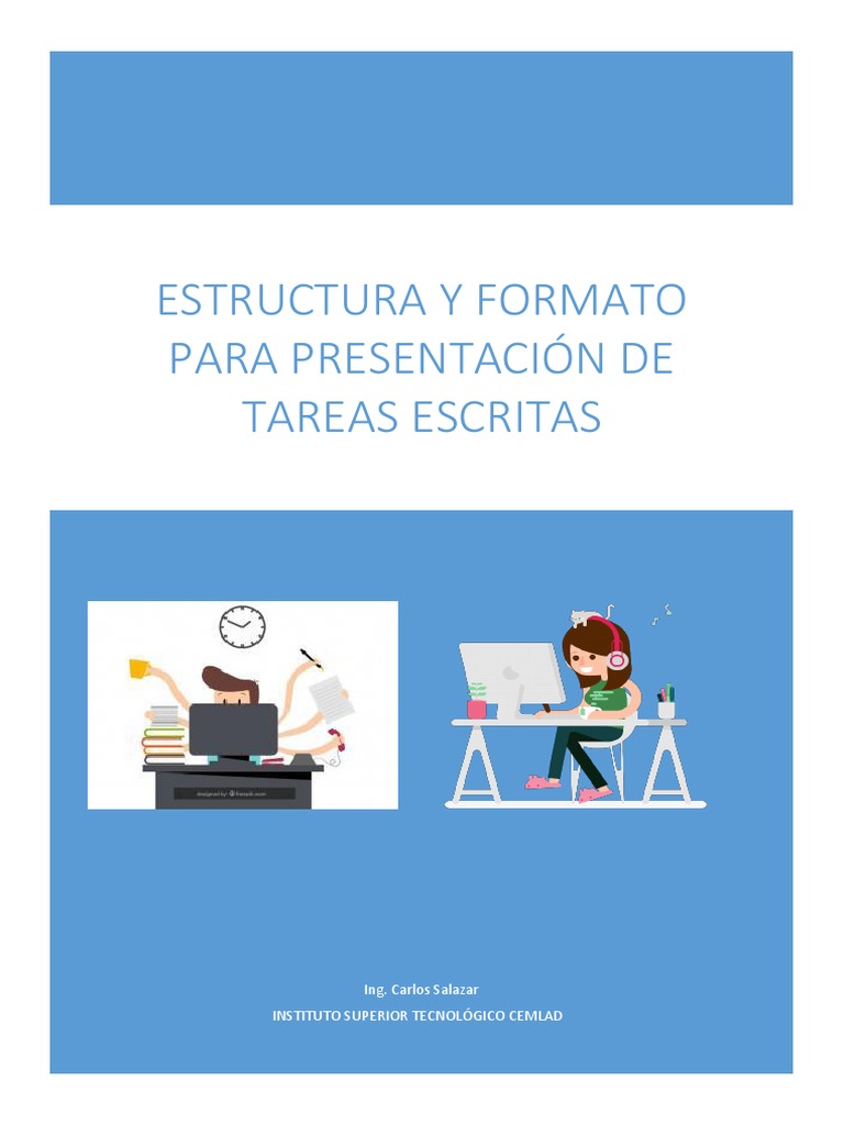 Estructura y Formato para Presentacion de Tareas | PDF | Aprendizaje | Cognición