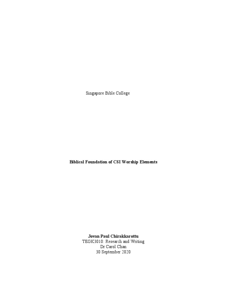 CSI Worship: Preaching & Offering | PDF | Christian Church | Bible