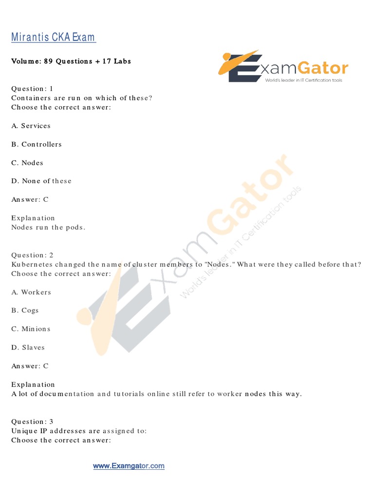 Mirantis CKA Exam | PDF | Information Age | Computer Science