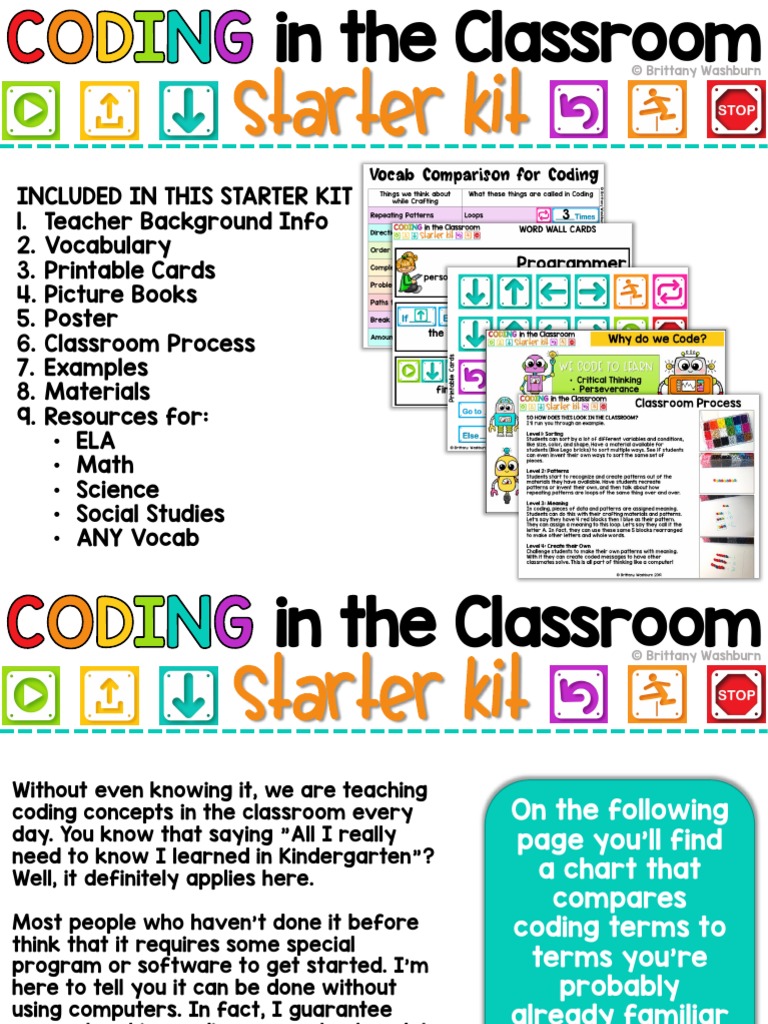 Starter Kit: © Brittany Washburn | PDF | Computer Programming | Algorithms