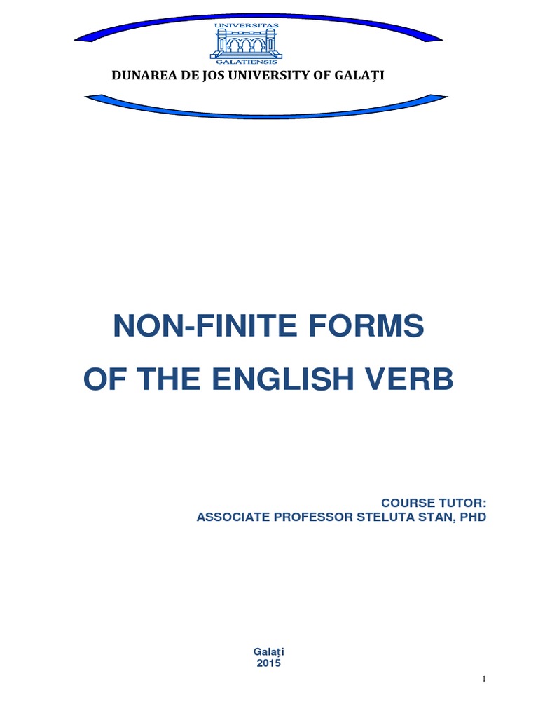 Non-Finite Forms of The English Verb | PDF | Verb | Adjective