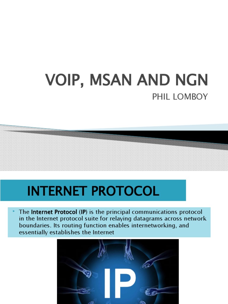 Voip, Msan and NGN | PDF | Internet Protocols | Voice Over Ip
