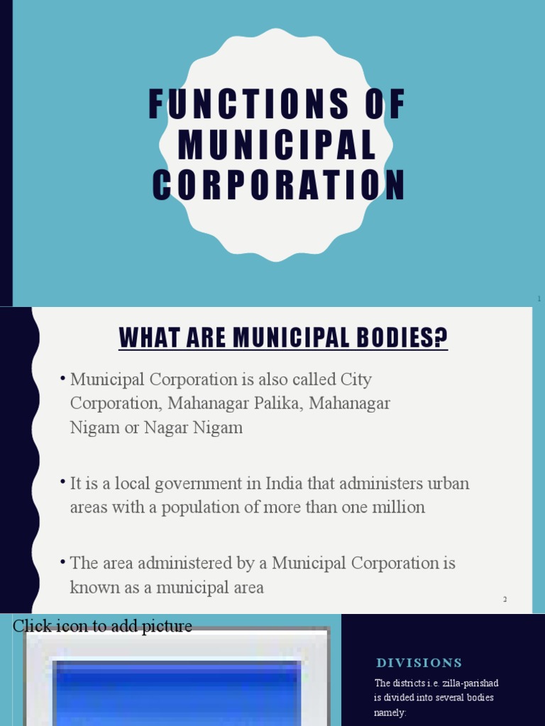 Functions of Municipal Bodies 1 | PDF | Policy | Waste