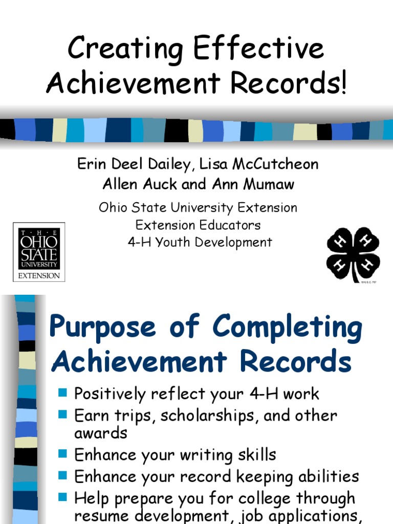 Creating Effective Achievement Record S | PDF | Leadership