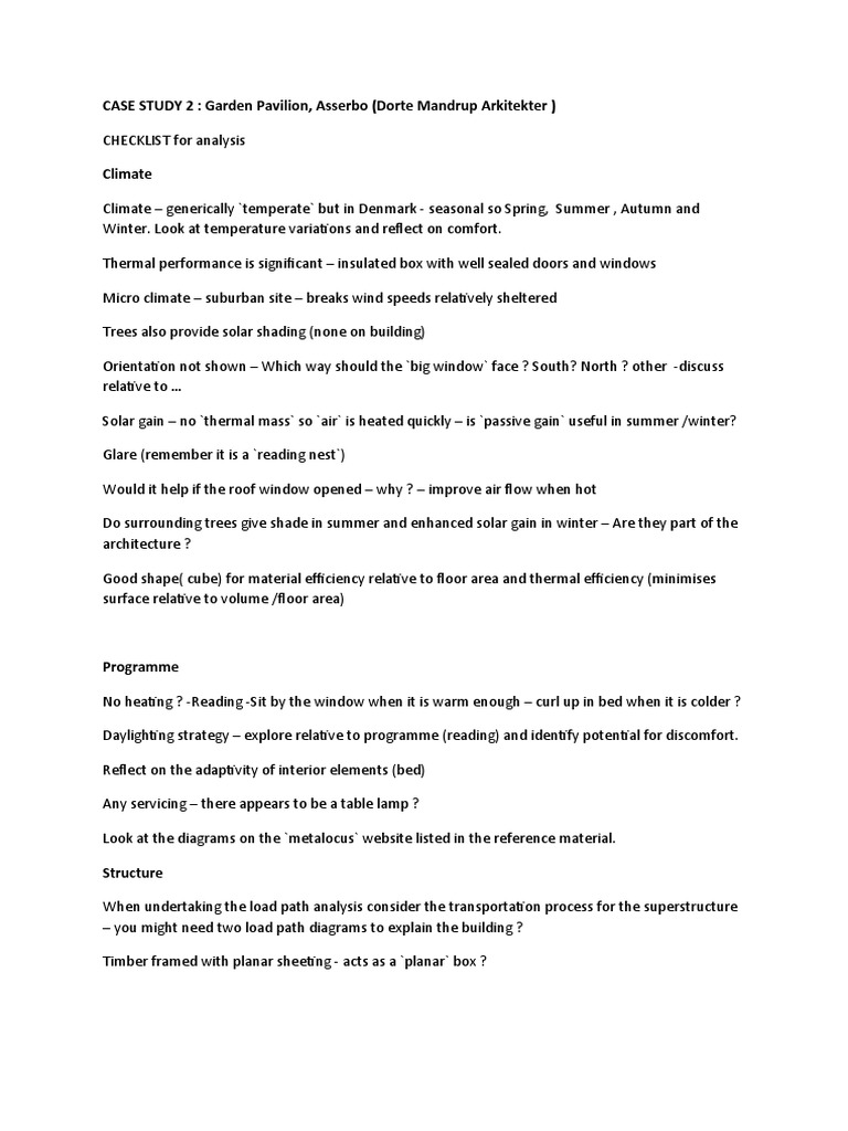 Garden Pavilion Case Study | PDF | Economic Sectors | Building