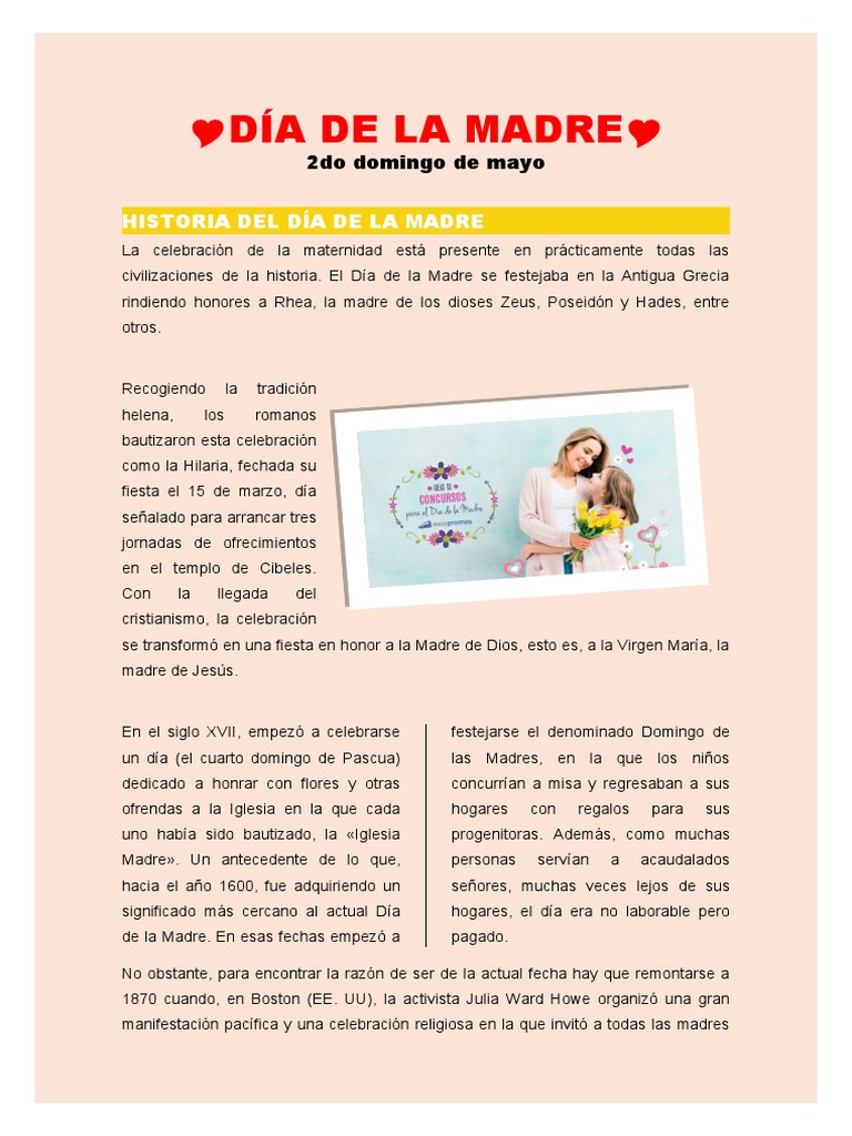 Día de La Madre | PDF | Pascua de Resurrección | Religión y creencia