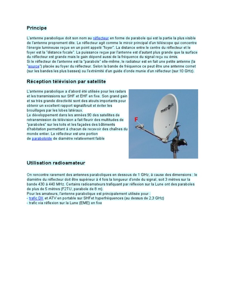 Principe | PDF | Antenne (Radio) | Sans fil