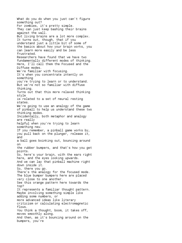 Understanding the Two Modes of Thinking: Focused and Diffuse Through ...