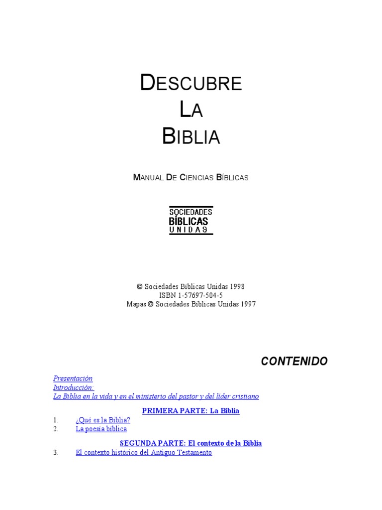 Descubre La Biblia | PDF | David | Biblia