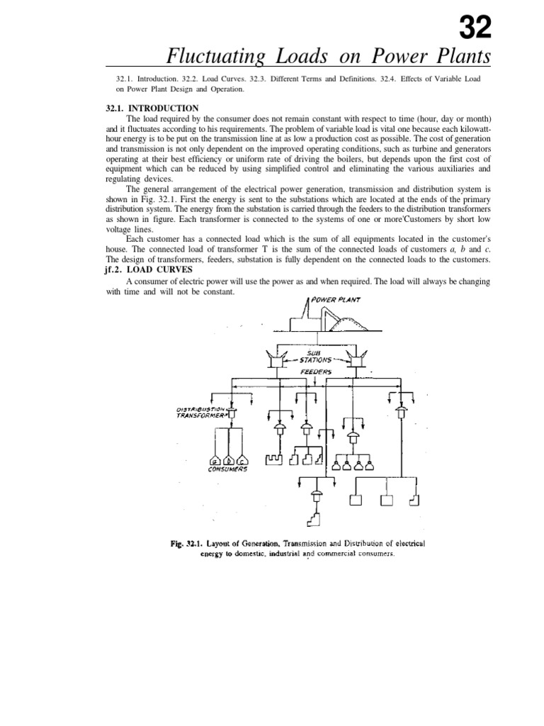 Fluctuating Load Curves in Power Plants | PDF | Power Station | Demand