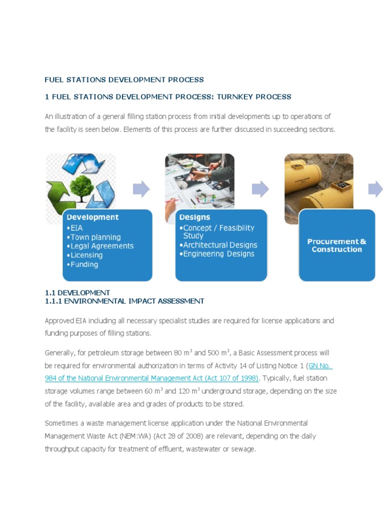 Fuel Stations Development Process | PDF | Filling Station | Gasoline