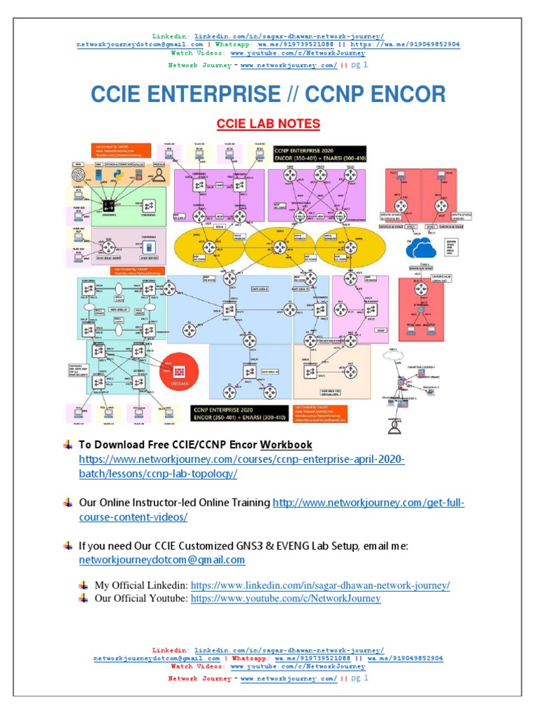 Full Notes CCIE Enterprise CCNP Encor | PDF | Radius | Ip Address