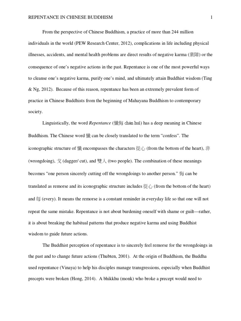 Understanding Repentance in Chinese Buddhism | PDF | Forgiveness ...