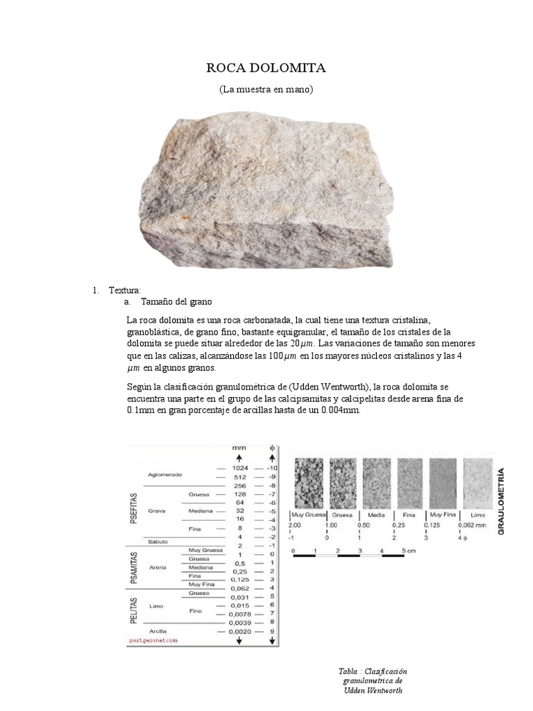 Roca Dolomita | PDF | Materiales naturales | Materiales