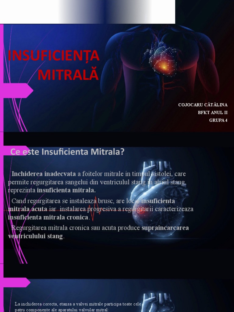 Insuficiența Mitrală: Cauze și Tratament | PDF