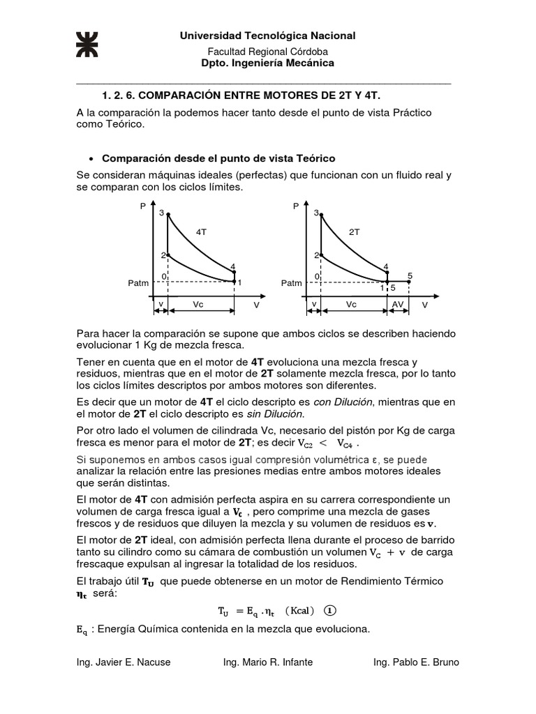 Comparativa Motores 2T vs 4T: Teoría y Práctica | PDF | Motor de ...