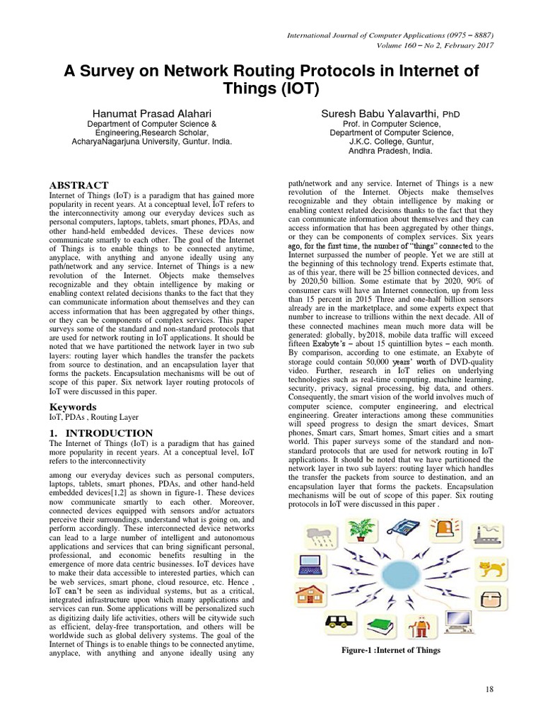 alahari 2017 ijca 912973 هذا PDF | PDF | Internet Of Things | Routing