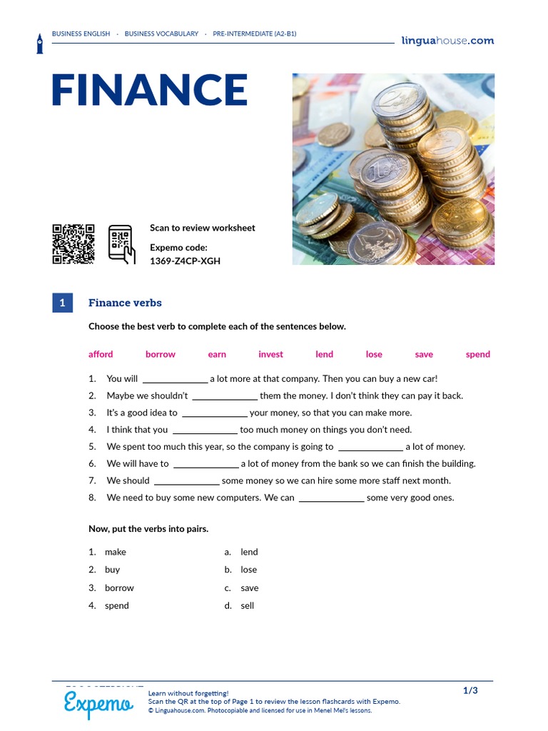 Finance British English Student Ver2 | PDF | Money | Banks