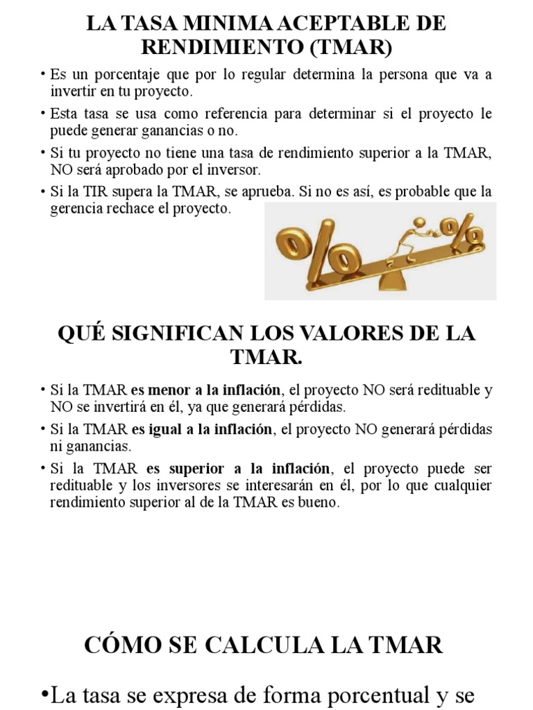 La Tasa Minima Aceptable de Rendimiento (Tmar | PDF