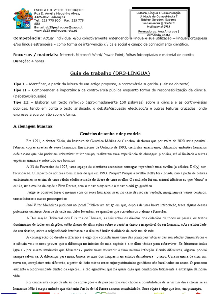 CLC7-DR3 - Armanda | PDF | Clonagem | Humano