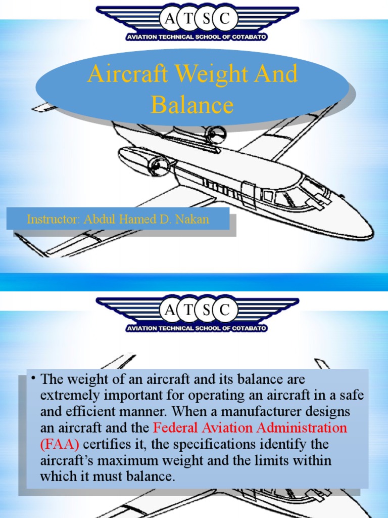 Aircraft Weight and Balance Overview | PDF | Aircraft | Aviation