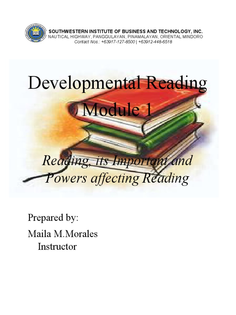 Developmental Reading: Reading, Its Important and Powers Affecting ...