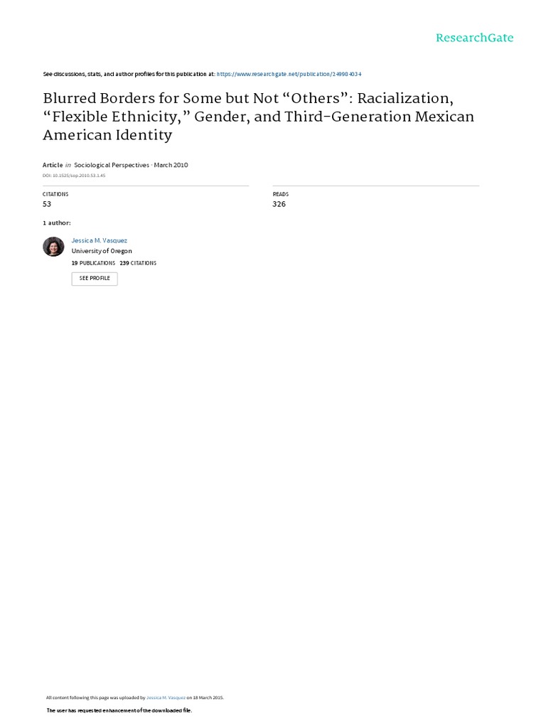Blurred Borders For Some But Not Others Racializat | PDF | Race (Human ...