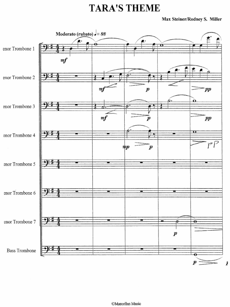 Steiner, Max-Miller, Rodney - Tara's Theme (Score) | PDF