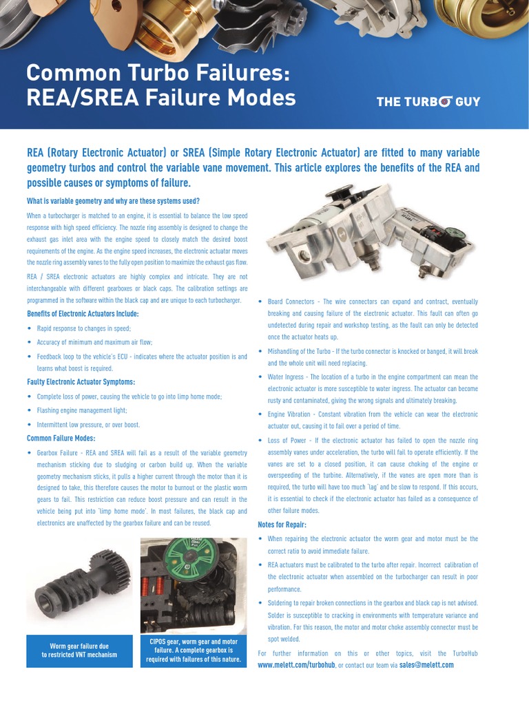 Common Turbocharger Failures Guide | PDF | Computers | Technology ...