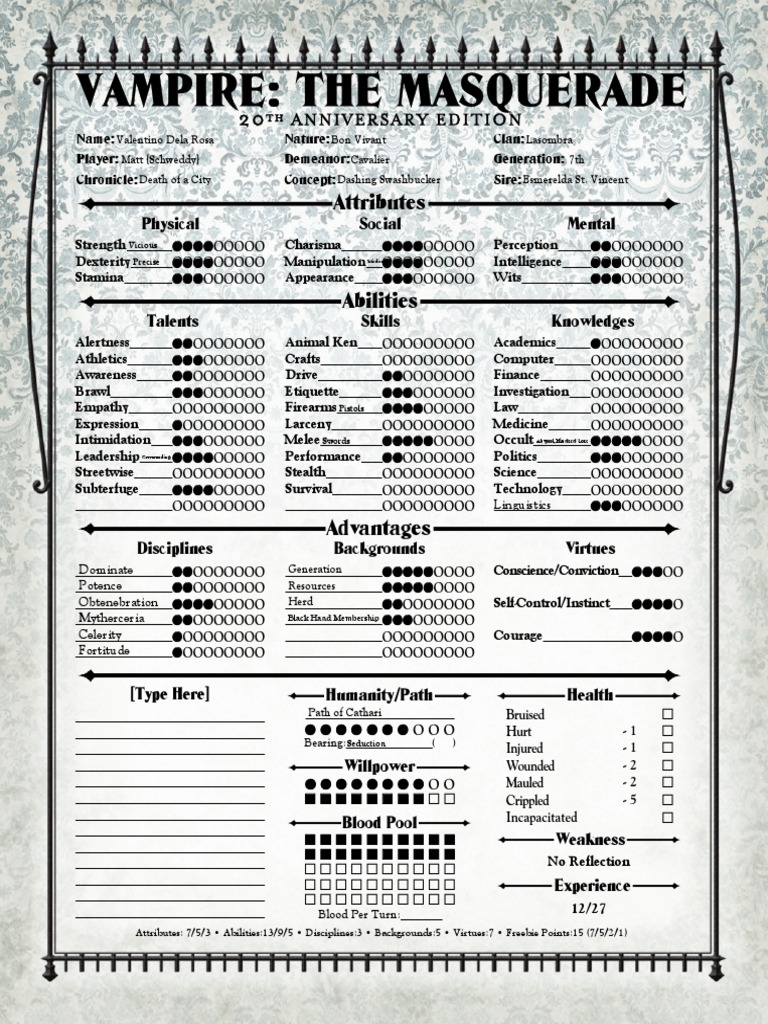 Valentino Sheet | PDF