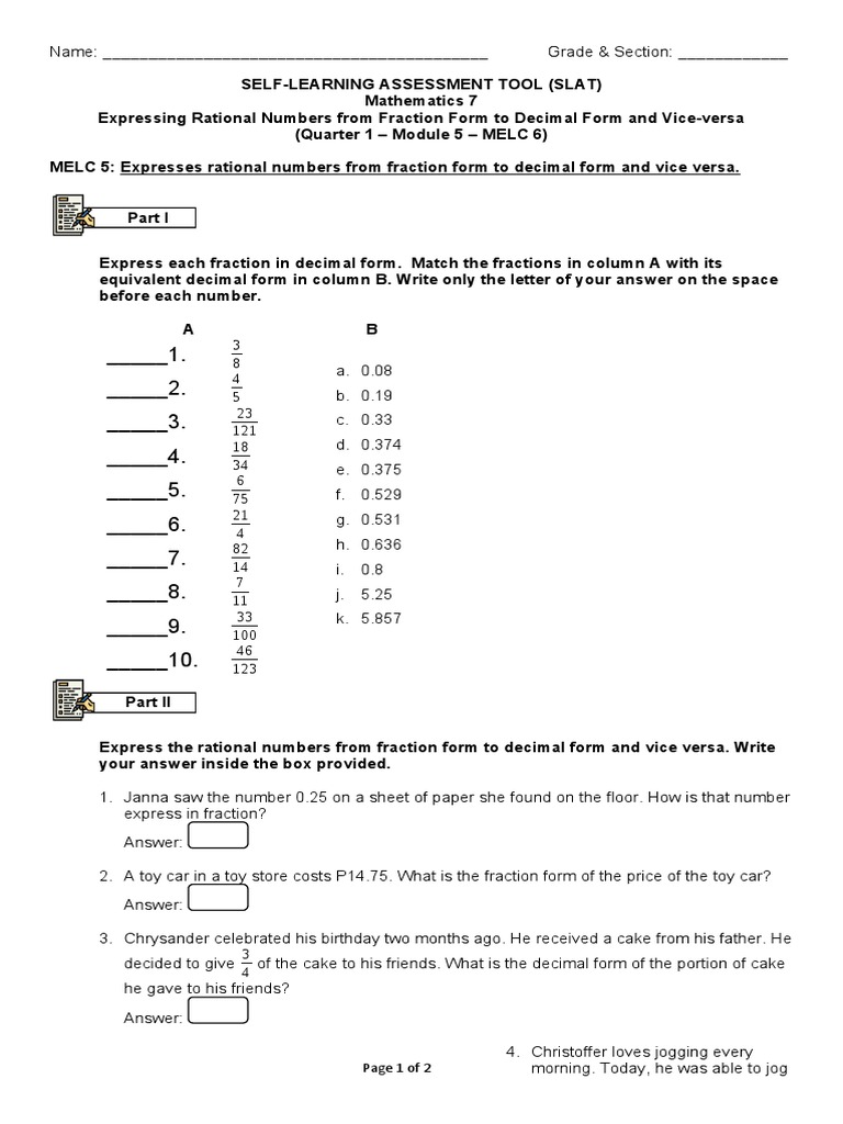 Slat GR7 Math Melc 6 | PDF | Numbers | Teaching Mathematics
