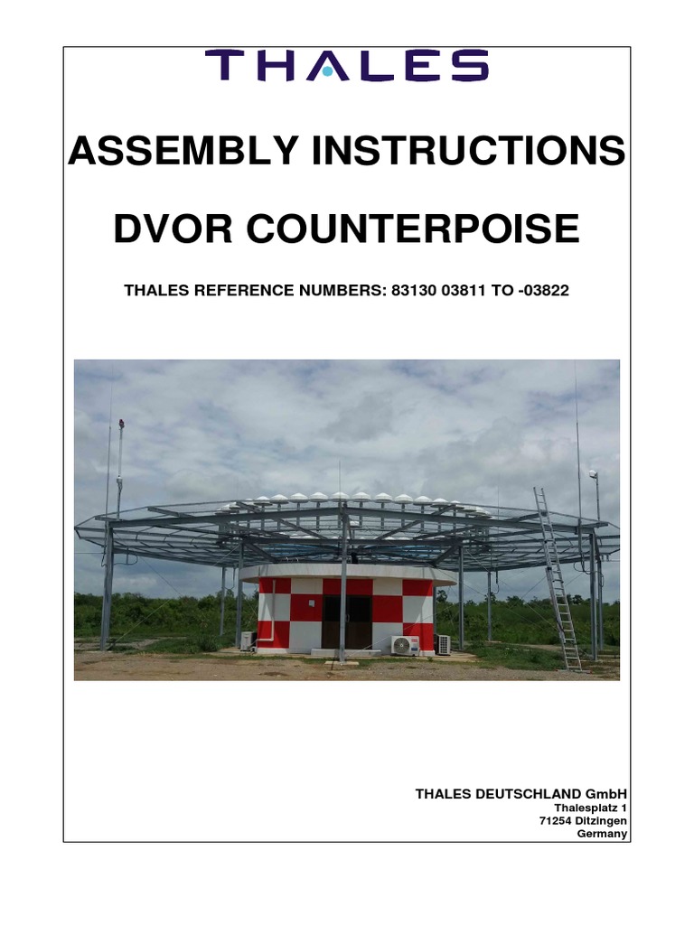Assembly Instructions for a Thales DVOR Counterpoise Radar System | PDF ...