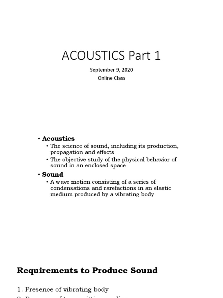 Understanding the Fundamentals of Acoustics | PDF | Pitch (Music) | Sound
