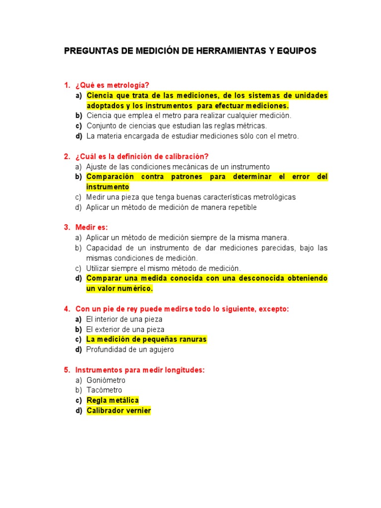 Medición de Herramientas y Equipos | PDF | Medición | Herramientas