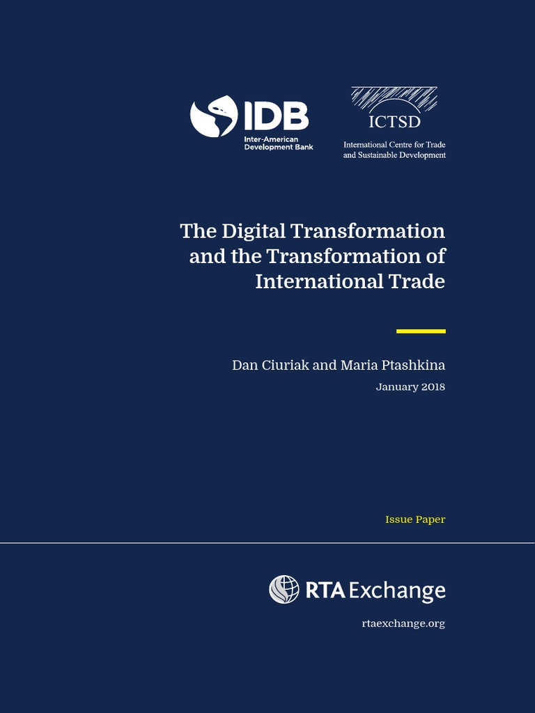 Digital Transformation Trade | PDF | E Commerce | World Trade Organization
