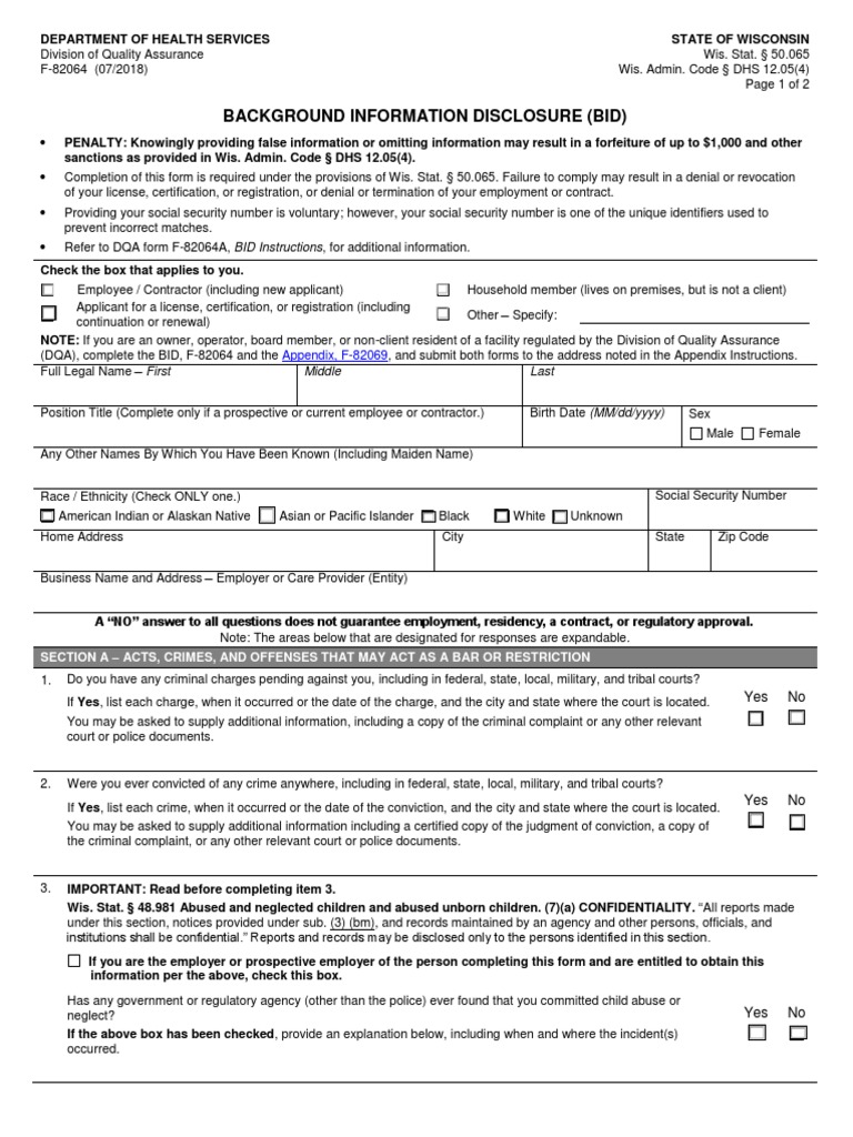 Wisconsin Caregiver Consent Form | PDF | Military Discharge | Tribal ...