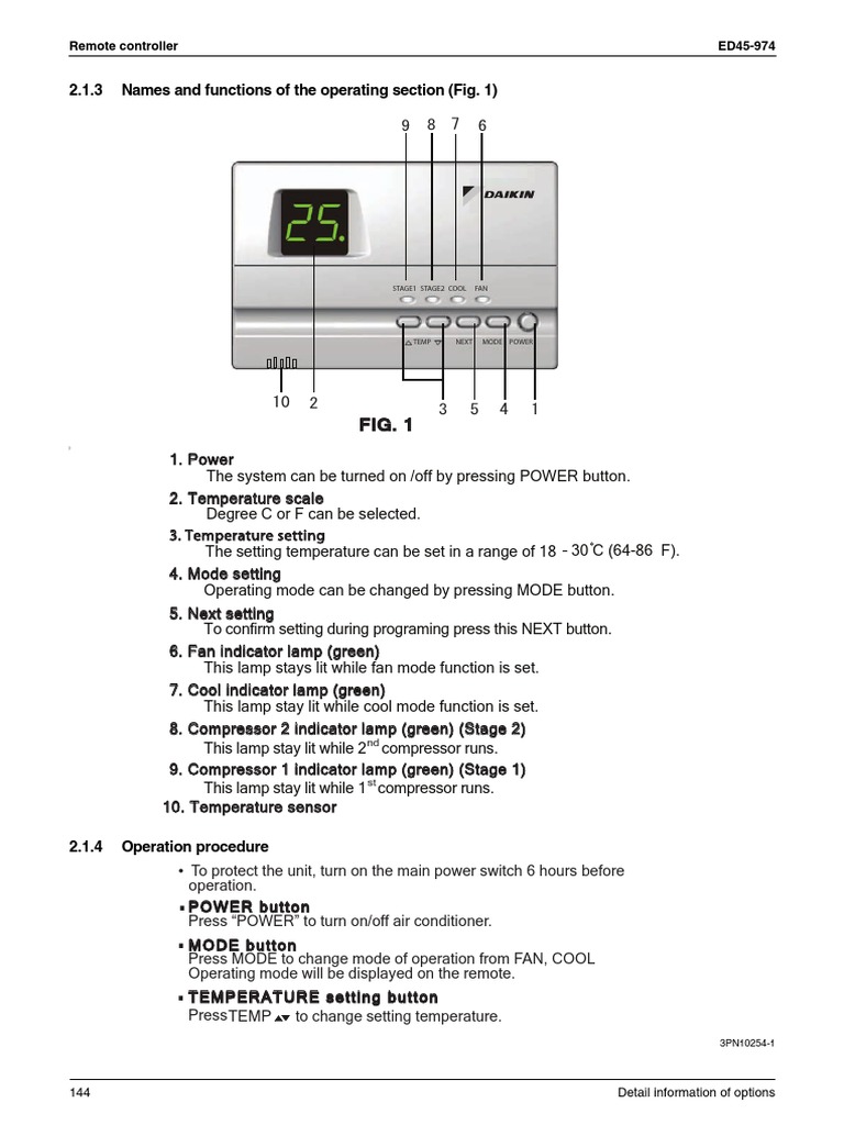 Daikin Remote Control User Manual | PDF | Engineering Thermodynamics ...