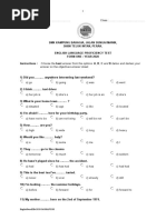 Level A1 English Test PDF | PDF | Leisure