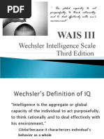 WAIS Descriptors | PDF | Wechsler Adult Intelligence Scale | Nervous System