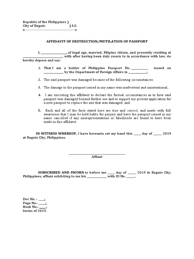 Affidavit of Explanation | PDF