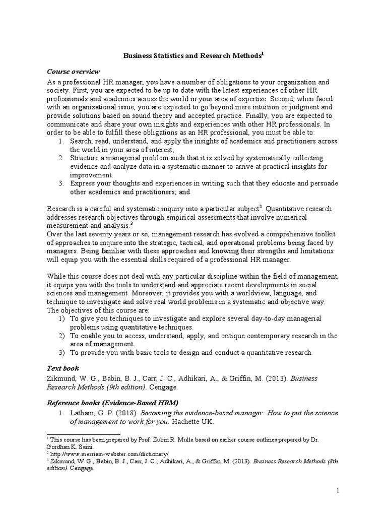 BSRM Course Outline | PDF | Insight | Statistics