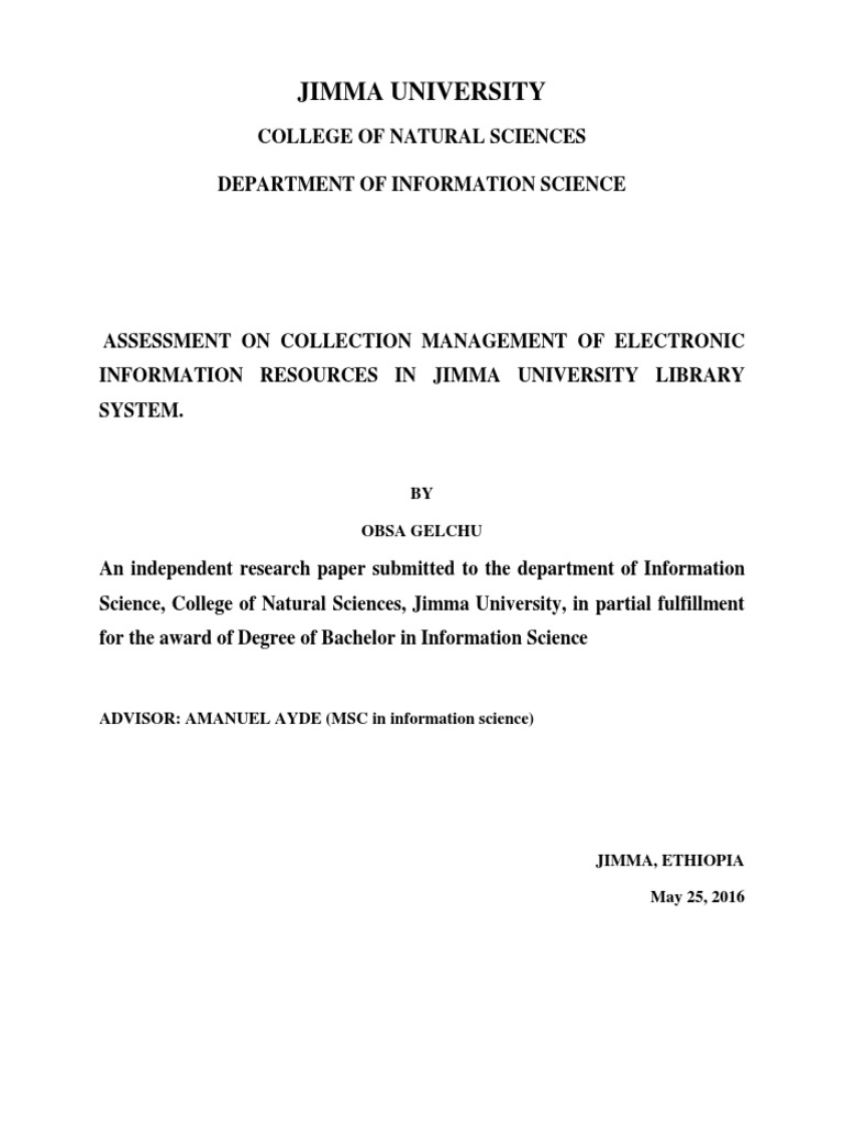 Obsa's Final Research PDF | PDF | Libraries | Computer Network