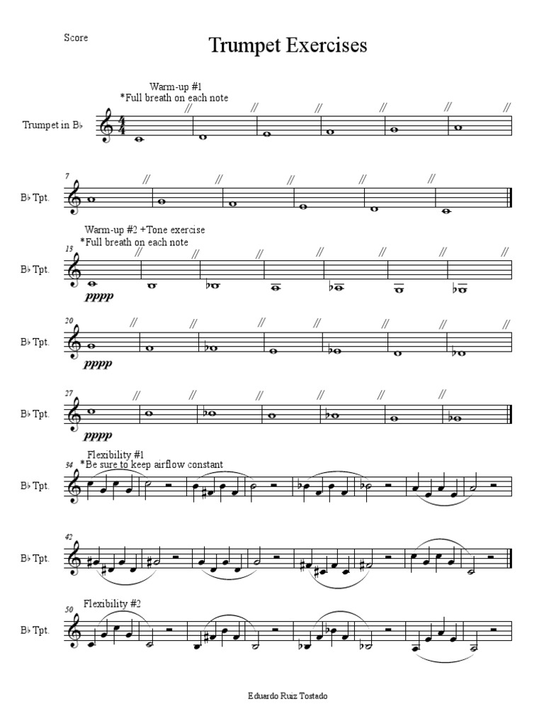 Trumpet Exercises | PDF | Management Of Obesity | Recreation