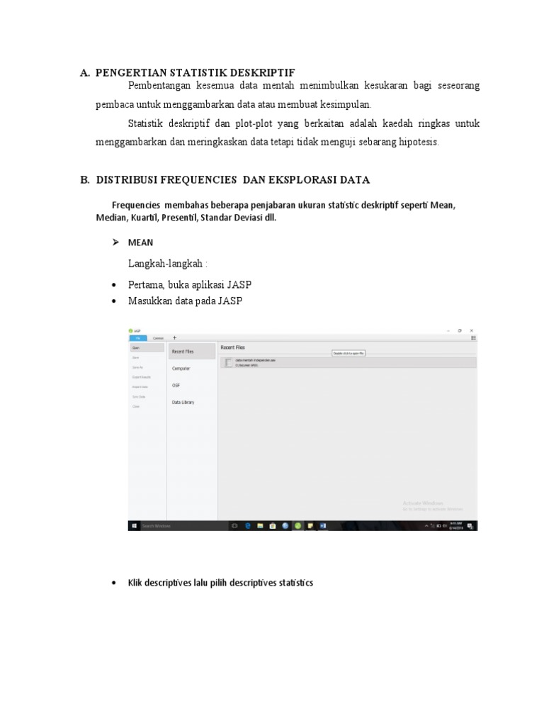 Panduan Penggunaan Aplikasi JASP | PDF | Pengelolaan Keuangan & Uang ...