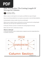 Cutting Length of Pile Stirrup Formulas | PDF