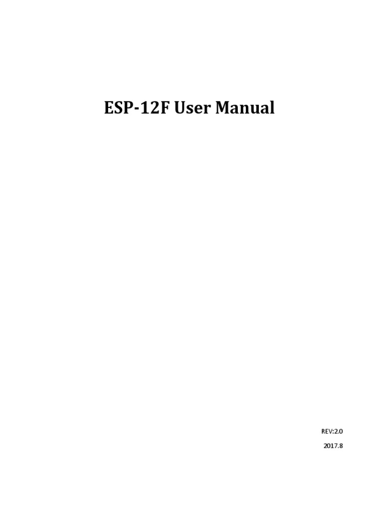 ESP-12F User Manual | Download Free PDF | Wi Fi | Ieee 802.11
