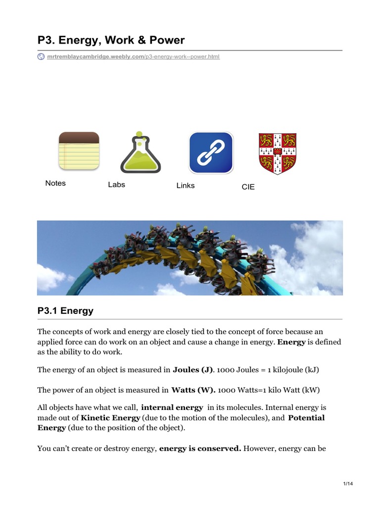 P3 Energy Work Power | PDF | Fuels | Energy Development