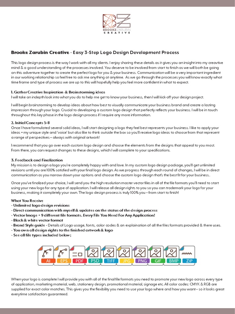 3-Step Logo Design Process Guide | PDF | Logos | Brainstorming