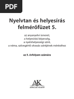 NAT - Nyelvtan 5.osztály Témazáró Megoldással | PDF